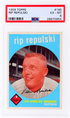 1959 Topps Rip Repulski #195 PSA 6 | eBay