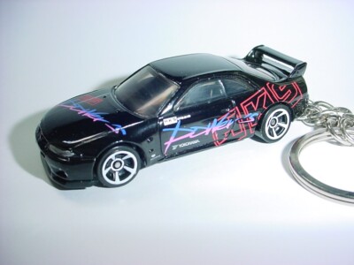 HOT 3D BLACK NISSAN SKYLINE GT-R R33 CUSTOM KEYCHAIN keyring nismo Hot ...