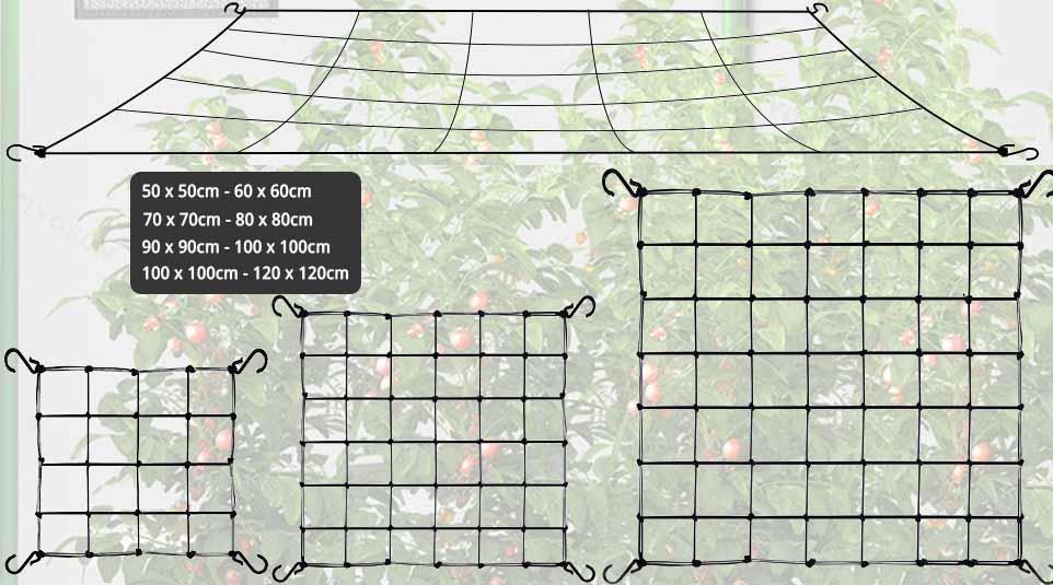 Elastic Trellis Nets Plant Support 60, 80, 100 or 120 cm Max Size Squ Universal | eBay