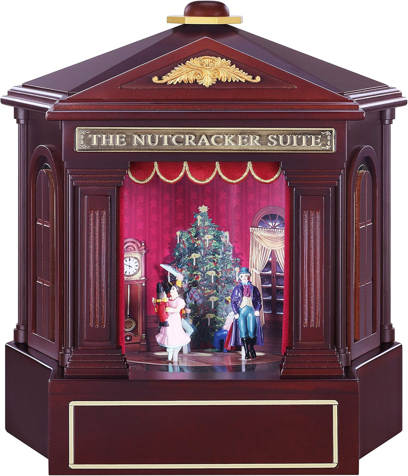 Nutcracker Suite Animated Wood Christmas Music Box, Holiday Décor ...