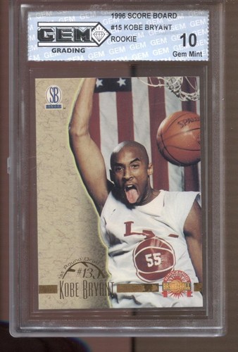 1996 Kobe Bryant Score Board Autographed #15 Gem Mint 10 RC Lakers GOAT ...