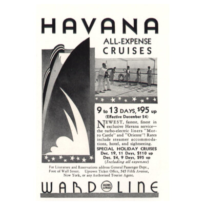 1932 Ward Line: Havana All Expense Cruises Vintage Print Ad | eBay