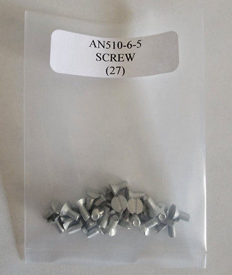 AN510-6-5 Flat Countersunk Screw 6-40 X 5/16" Slotted Steel - Lot of 27 ...