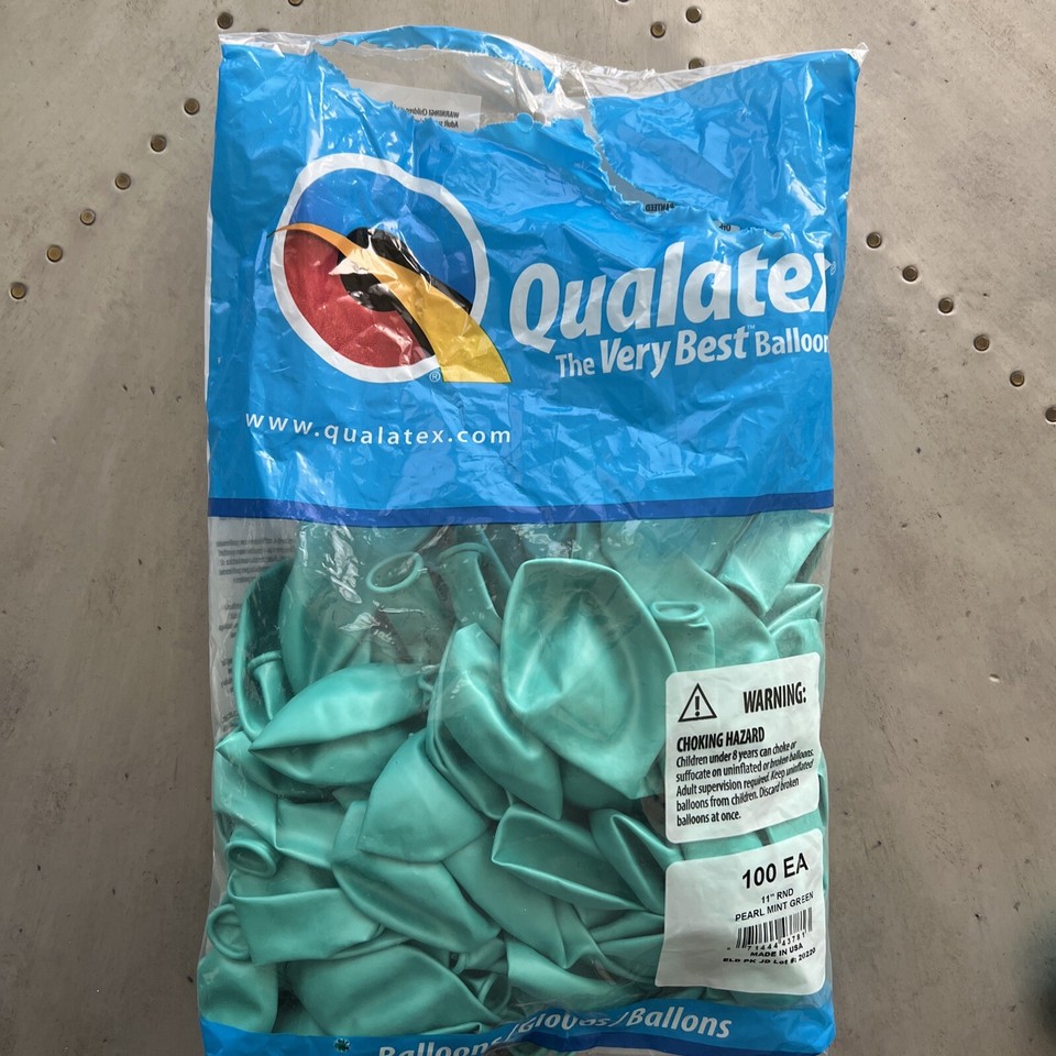 Qualatex Pearl Mint Green 11” Latex Balloons | eBay