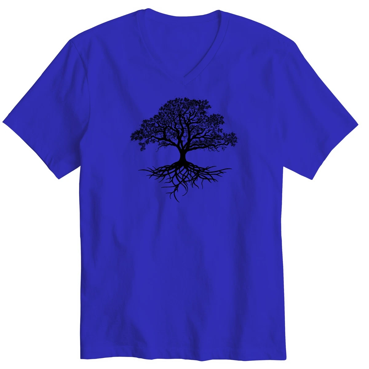 Oak Tree Silhouette With Roots