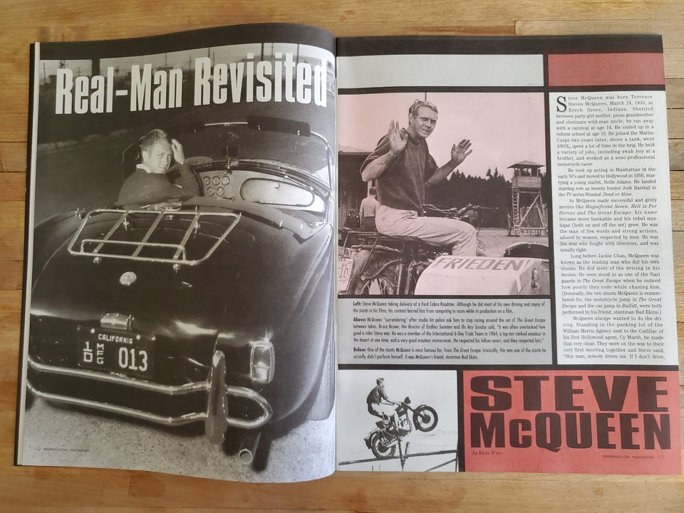 Barracuda Magazine #05 Steve McQueen Kitten DeVille Burlesque Pinup ...