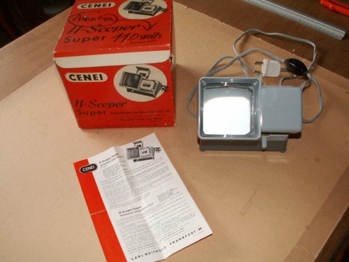 ANCIENNE VISIONNEUSE DIAPOSITIVES CENEI H SCOPER SUPER 110 VOLTS PHOTO ...