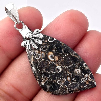 Natural Turtella Jasper - USA 925 Sterling Silver Pendant Jewelry P ...