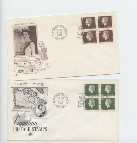 4 FIRST DAY COVERS WITH BLOCKS OF 4 FROM THE 1960s | eBay