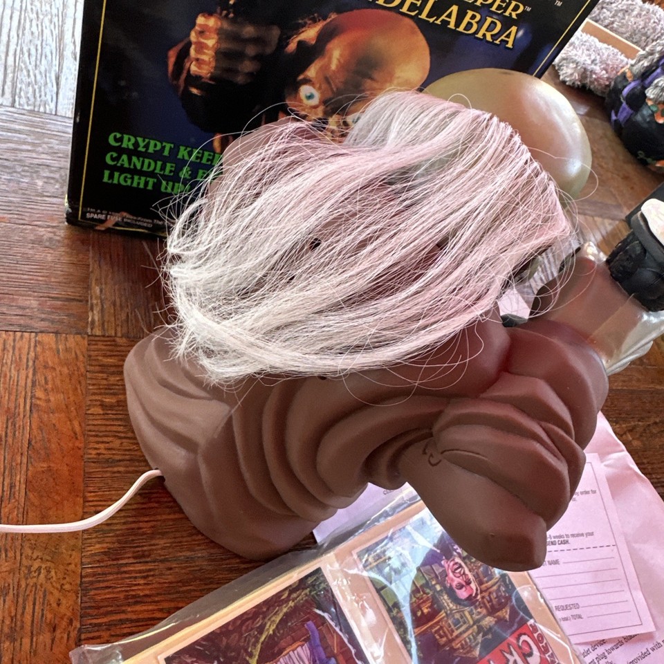 (#64). VTG 1996 Tales From The Crypt Candelabra Crypt Keeper W/ Box ...