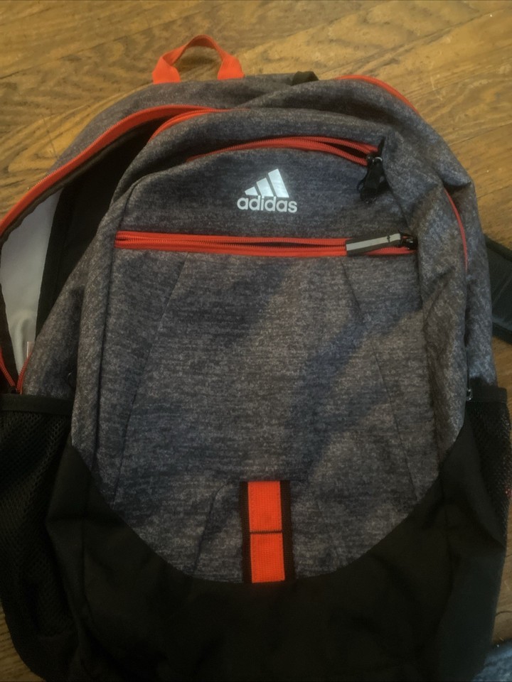 Adidas Backpack School Bag Red/Black /Gray W/ Insulated Lunch Bag | eBay