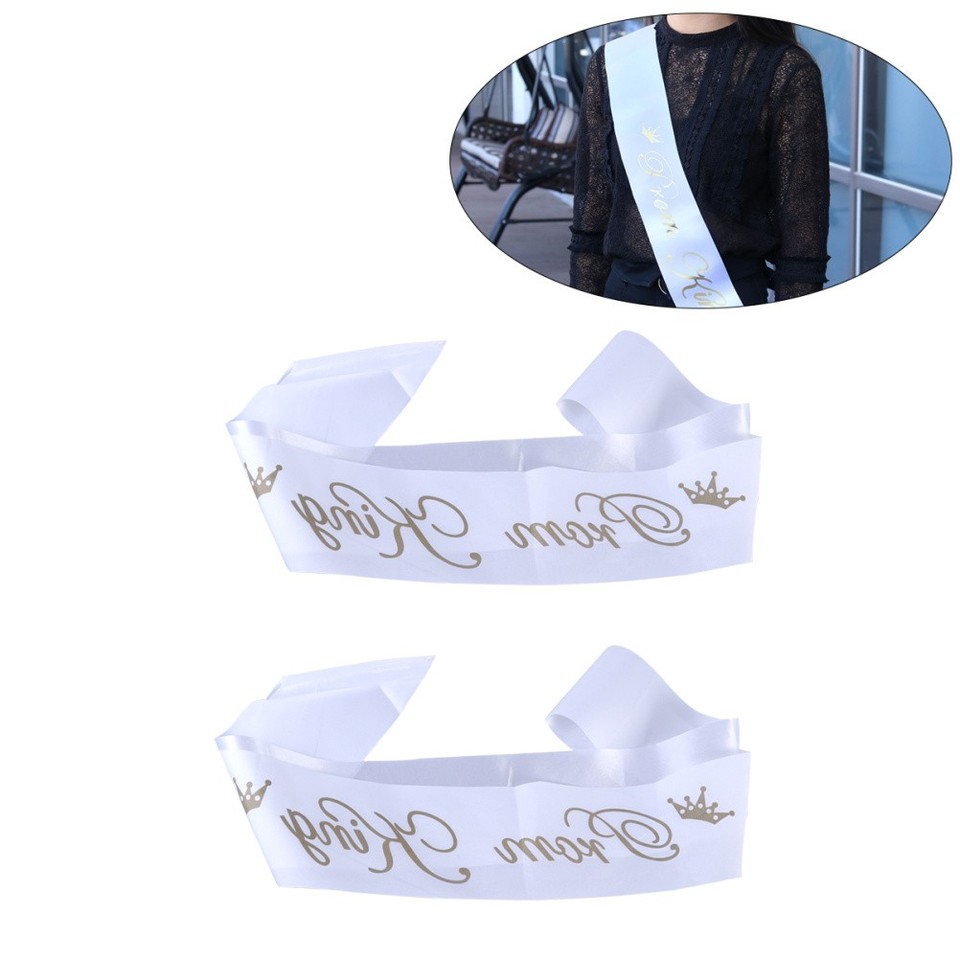 2Pcs Sashes Prom King and Prom Queen Sashes Graduation Party School ...