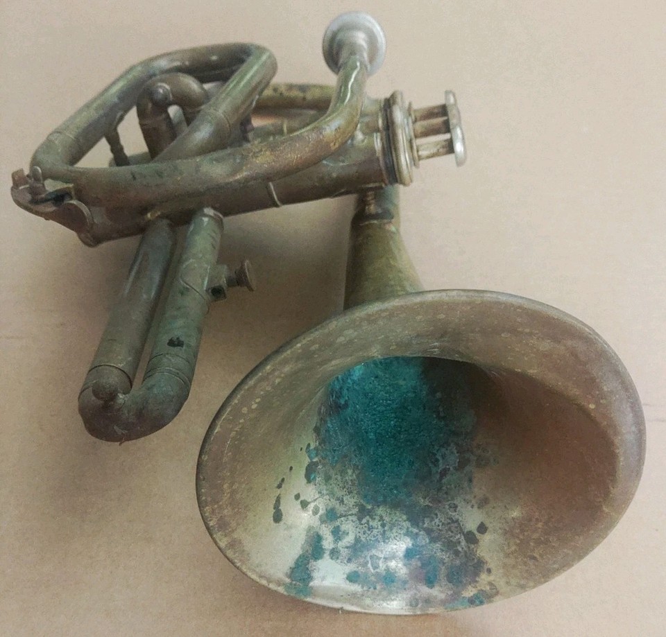 Vintage Brass Short Style Cornet with Well Used Antique Patina | eBay