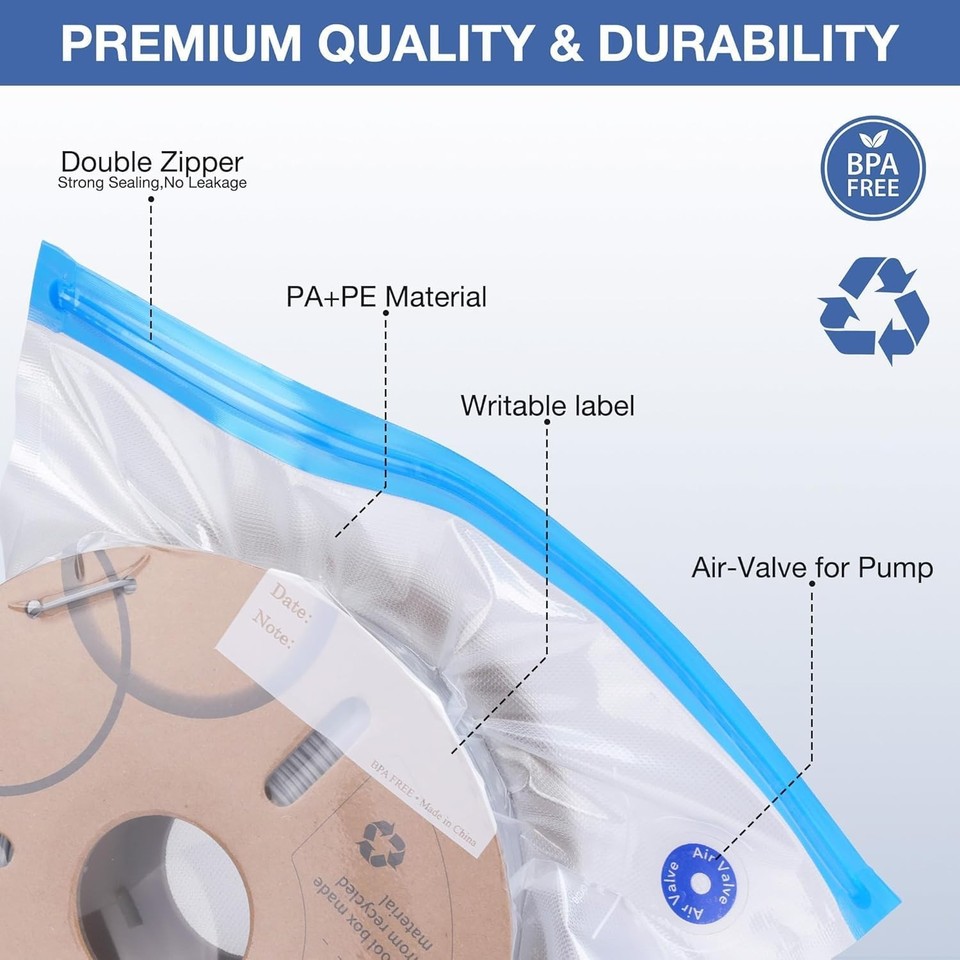 ELEGOO Filament Storage Bags, 10 Reusable Vacuum Sealed Bags Moisture ...