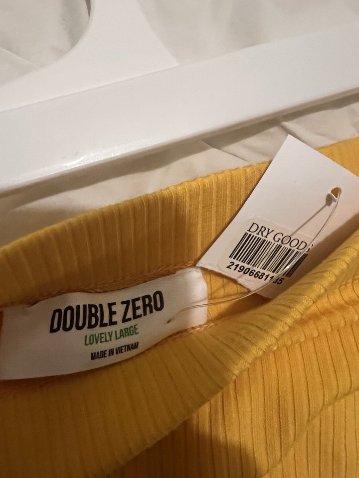 Double Zero Women's Lovely Large Yellow Strapless Bodysuit Tubetop Size ...