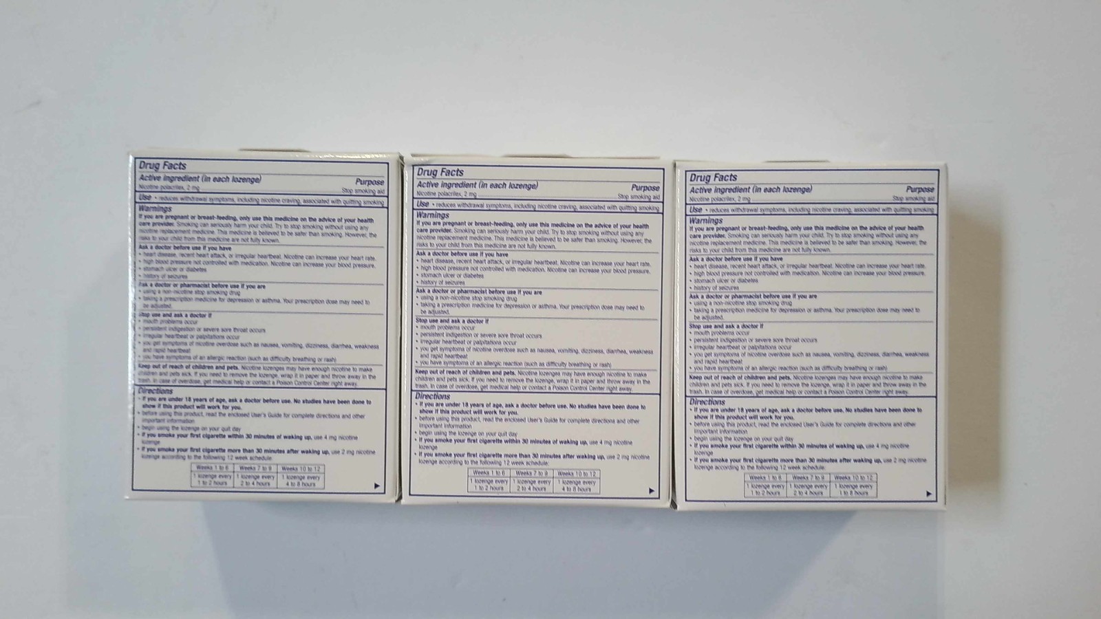 Nicorette 2mg Mini Lozenge *Lot of 3* - Mint - 81ct (expires 11/26 ...