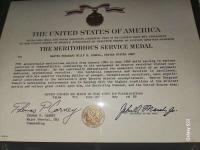 Defense Meritorious Service Medal (DMSM) Citations (Certificate) | eBay