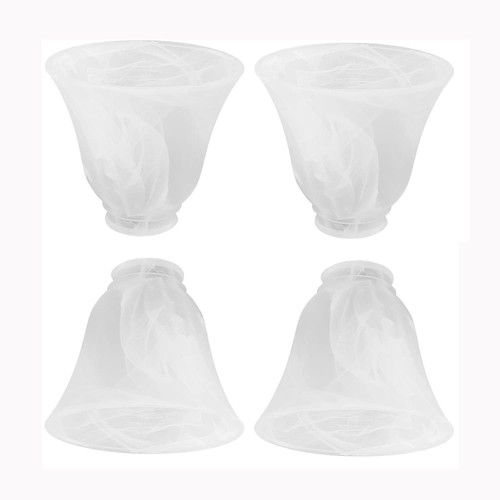 4 Pack Ceiling Fan Replacement Glass Shade 2-1/4 inch Fitter Glass ...