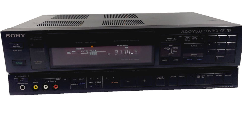 Sony STR-AV67 Audio/Video Control Center FM Stereo AM/FM Receiver ...