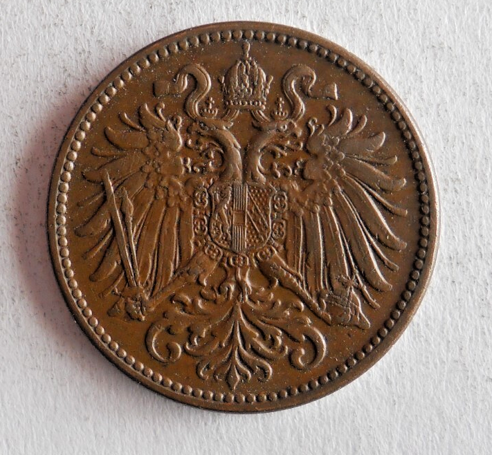 1911 AUSTRIA 2 HELLER - Excellent Coin - FREE SHIP - Austria-Hungary ...