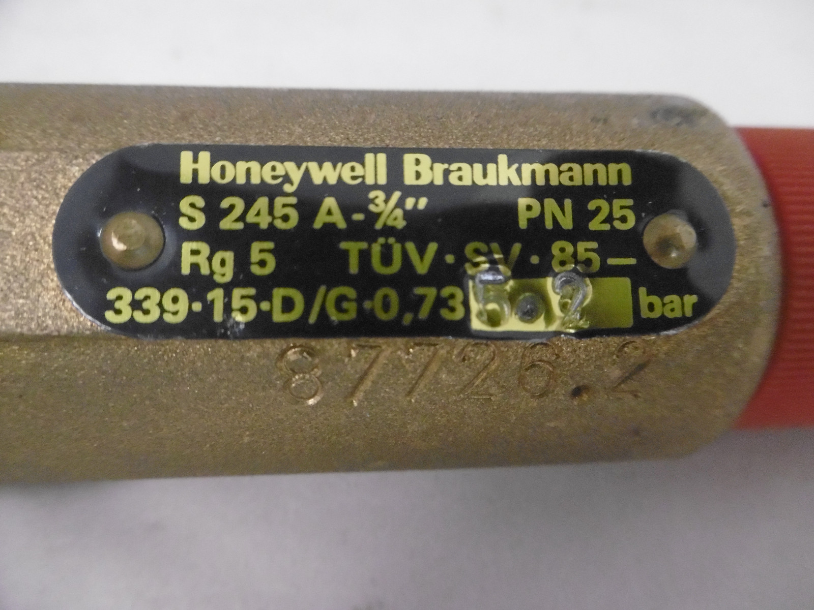 Honeywell Braukmann Sicherheitsventil S245A-3/4" / S 245 A-3/4" | 5 ...