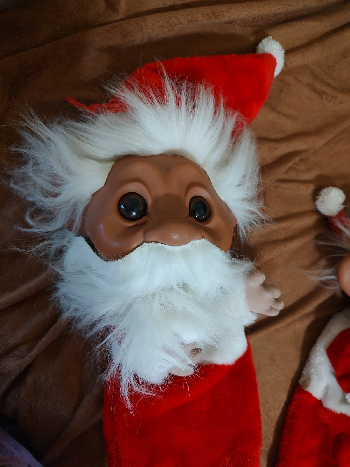 Vintage Christmas Holiday Stockings Red Velvet Big Head Decorations ...