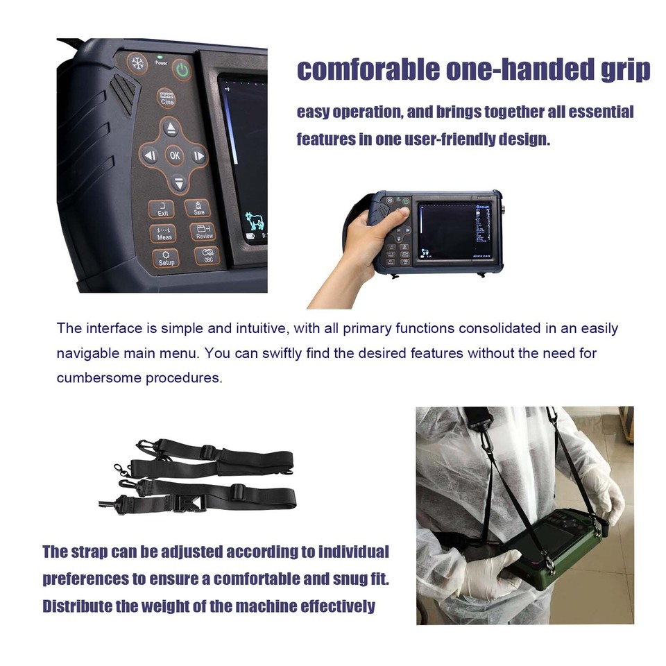 DAWEI Handheld Veterinary Ultrasound Machine Rectal Probe for Horse ...