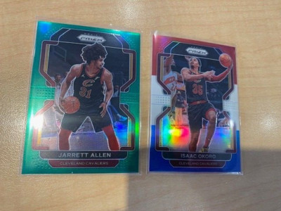 2021-22 Panini Prizm Red White Blue Prizm Jarrett Allen +Green Prizm ...