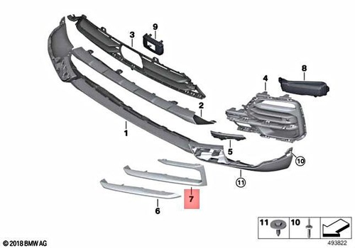 Genuine BMW X5 G05 X5 30dX 40iX 50iX SAV Chrome Strip Left 51117449691 ...