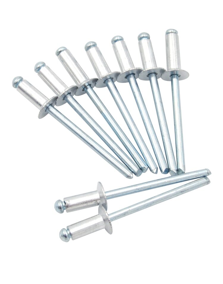 15977 4-4.8M Aluminum Steel Blind Rivet Head Pop Open Type Multi Size ...