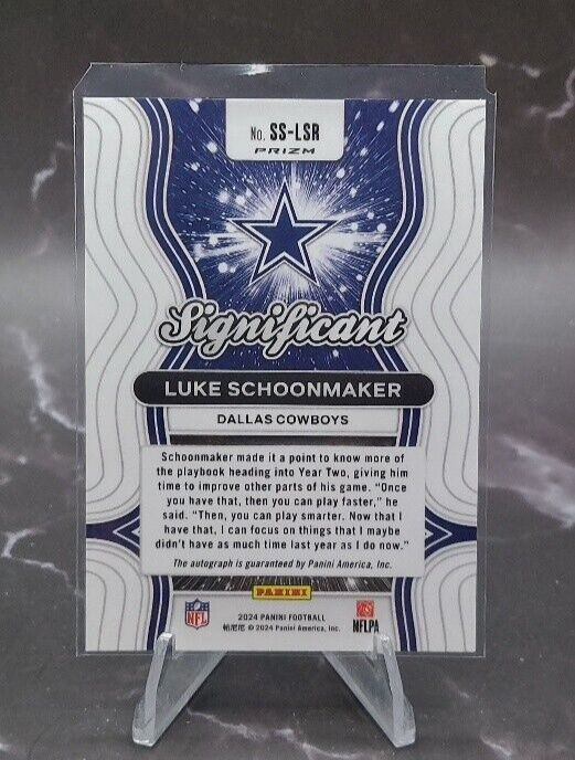 2024 Panini Prizm Luke Schoonmaker Significant Signatures #SS-LSR! DAL ...