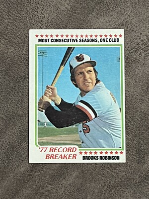 1978 Topps Brooks Robinson ‘77 Record Breaker #4 EX-NM HOF Baltimore ...