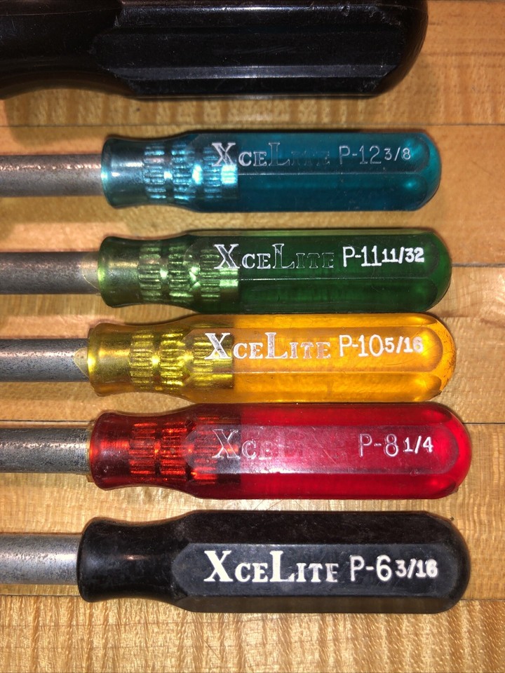 VTG Xcelite Mini Nut Driver Set 3/16 1/4 5/16 11/32 3/8 Screwdriver ...