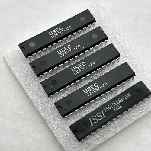 QTY-5 ISSI USEC U24257-20 28-PIN DIP SRAM 128k cache memory chips 32x8 ...