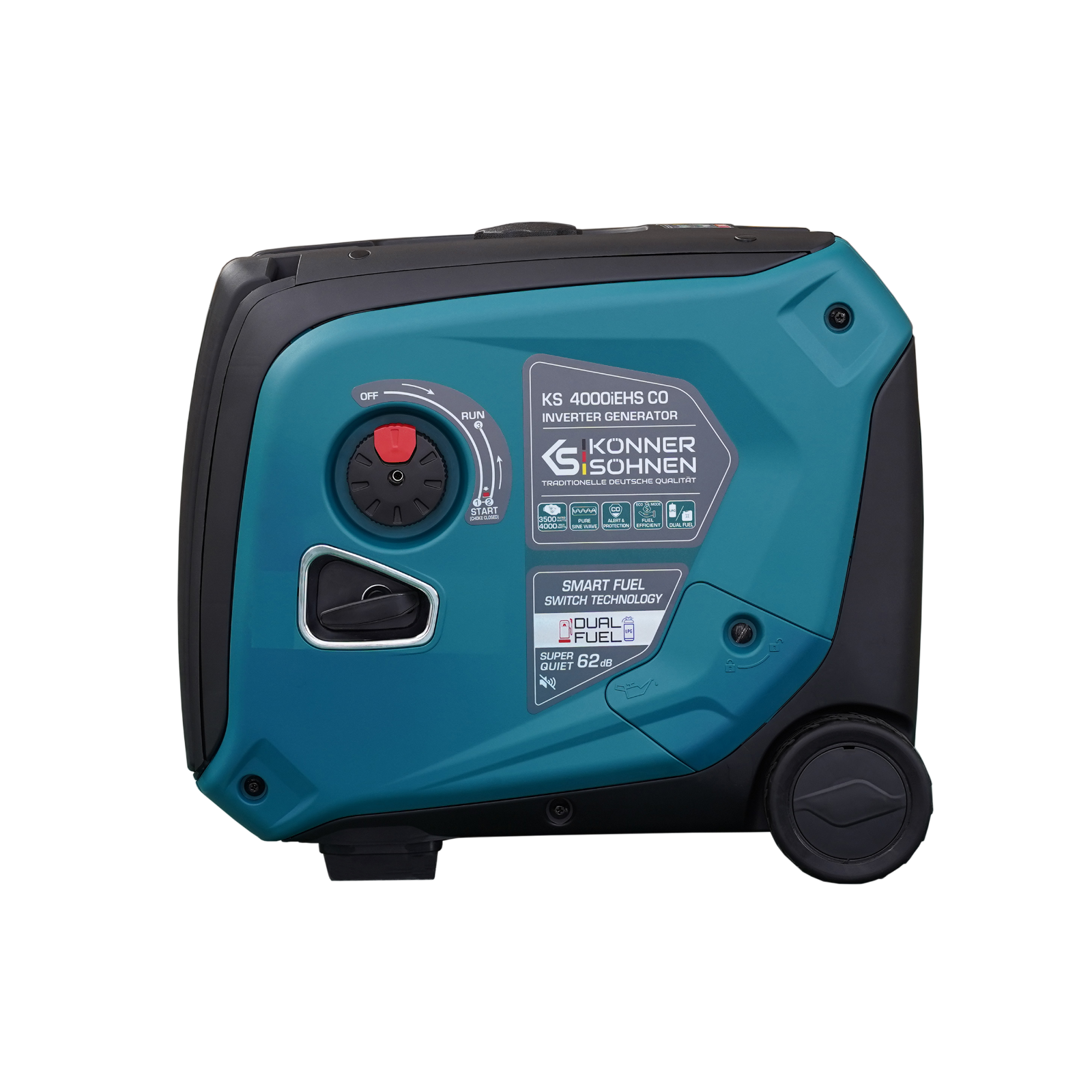K&S German Portable Dual Fuel Inverter Generator - 4000 Watt, LPG/Gas ...