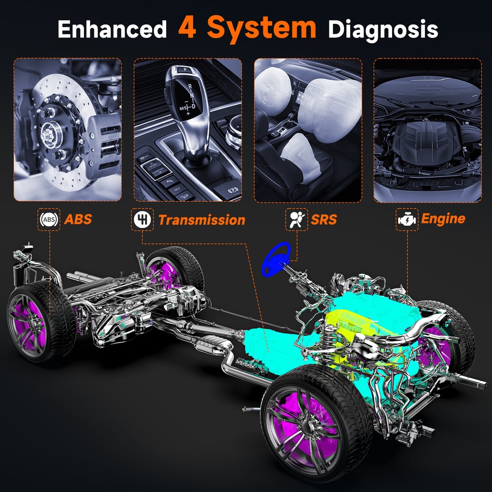 ANCEL FX3000 Elite Car OBD2 Scanner ABS SRS TCM Engine Diagnostic Tool ...