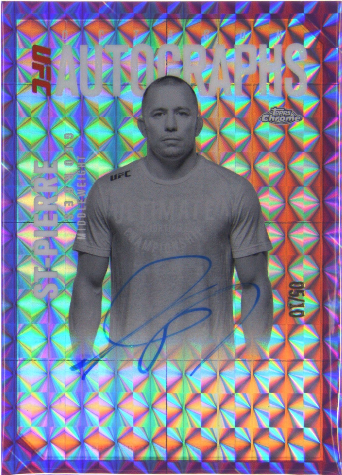 2025 Topps Chrome UFC - Octagon Legends Autographs Georges St-Pierre # ...