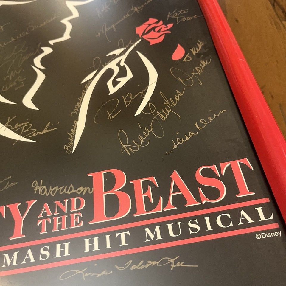 Beauty And The Beast Broadway Musical Autograph Poster Wooden Framed | eBay