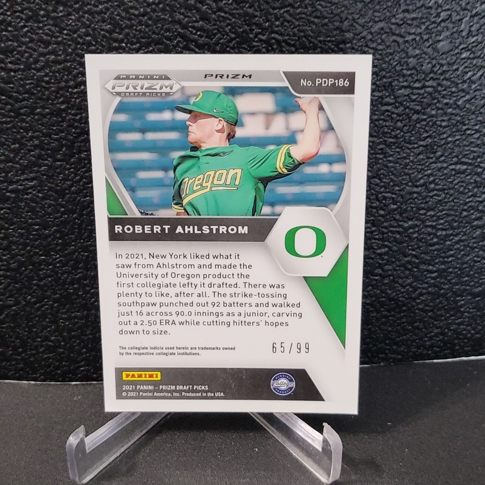 2021 PRIZM DRAFT PICKS ROBERT AHLSTROM TIGER STRIPES 65/99 NEW YORK ...