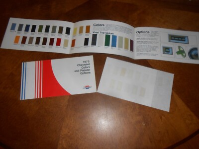 1973 Chevrolet Paint Colors & Options Brochure | '73 Chevy Exterior ...