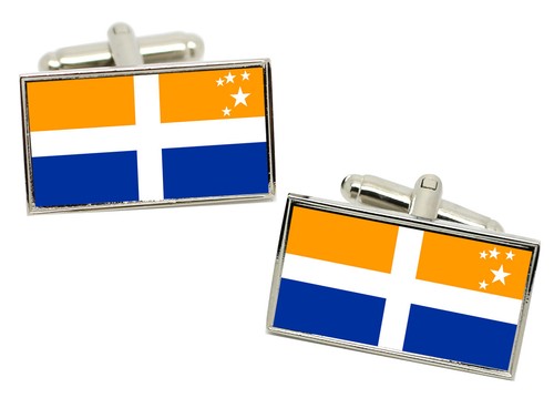 Scillonian Cross Scilly Isles (England) Flag Cufflinks in Chrome ...