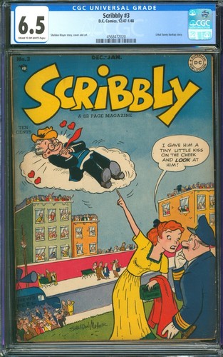 Scribbly #3 CGC 6.5 D.C. Comics 1948 Sheldon Mayer Cover Highest Graded ...