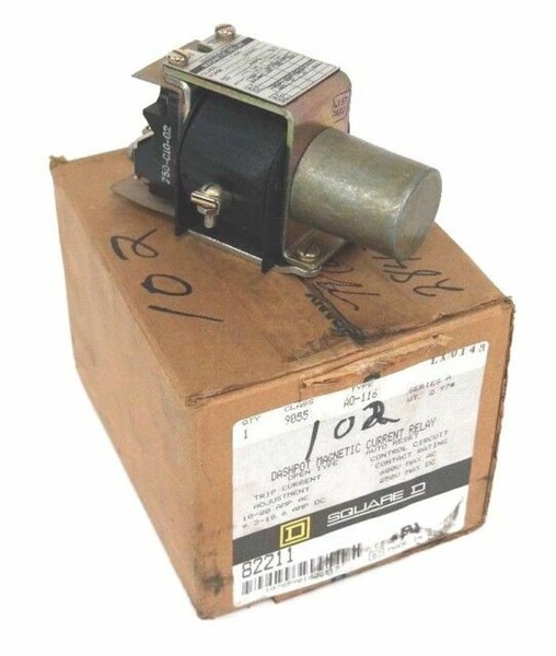 Square D 9055 A0116 Dashpot Magnetic Current Relay Time Delay 10a 600v ...