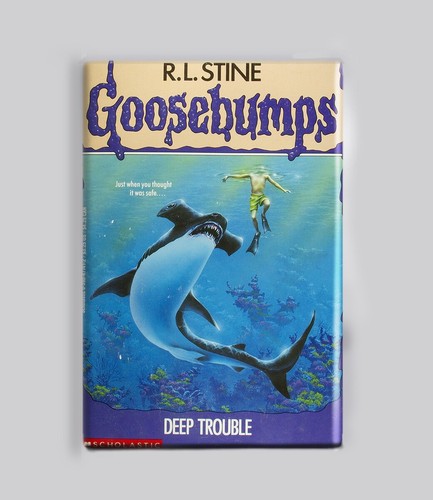 GOOSEBUMPS / DEEP TROUBLE - 2"x3" MAGNET (vintage book horror rl stine ...