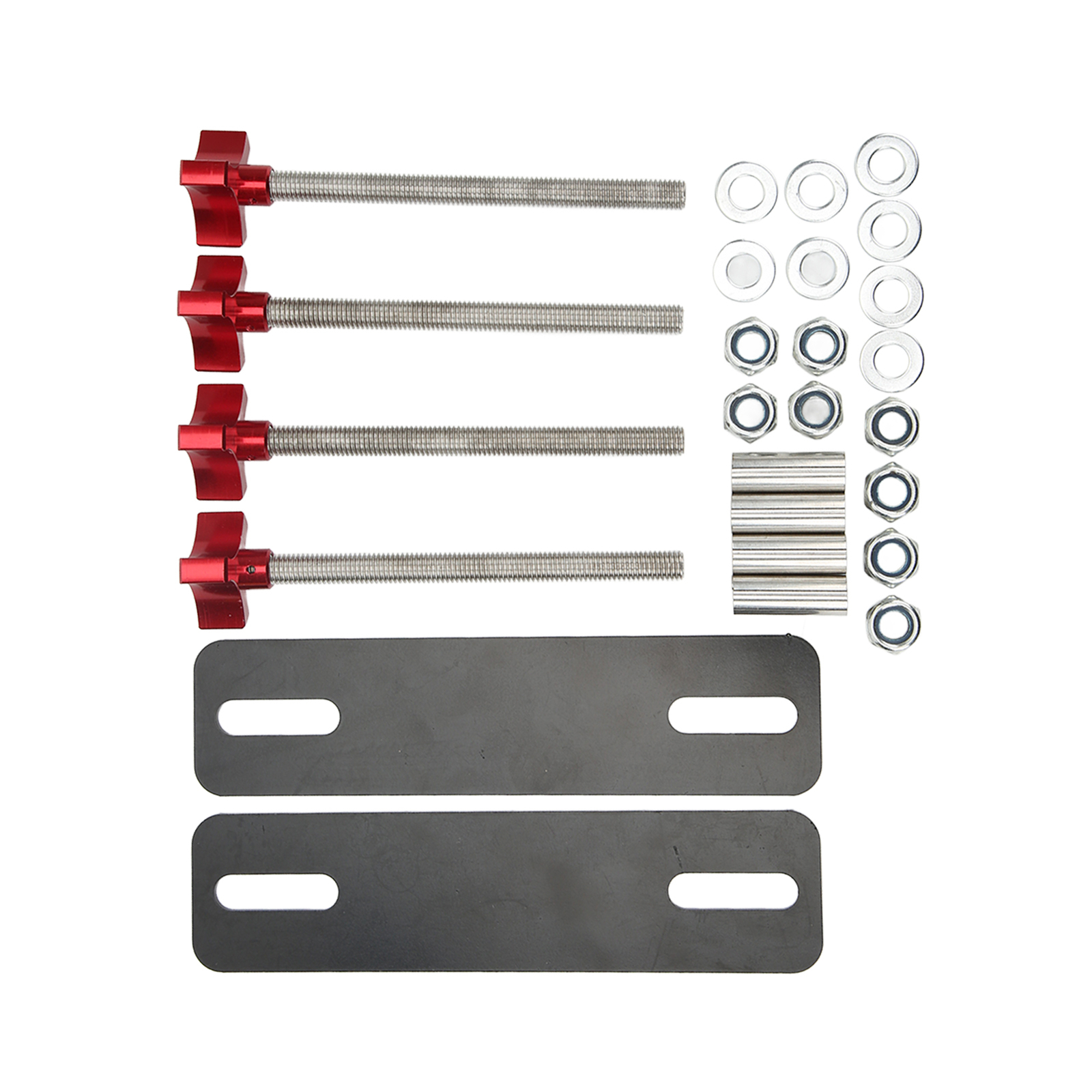 Red Off Road Traction Board Mounting Pins Adjustable Brackets Set for 4 ...