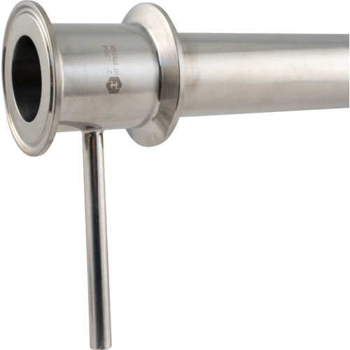 2" Tri Clamp Rotating Racking Arm Stainless Steel Conical Drain Clear ...