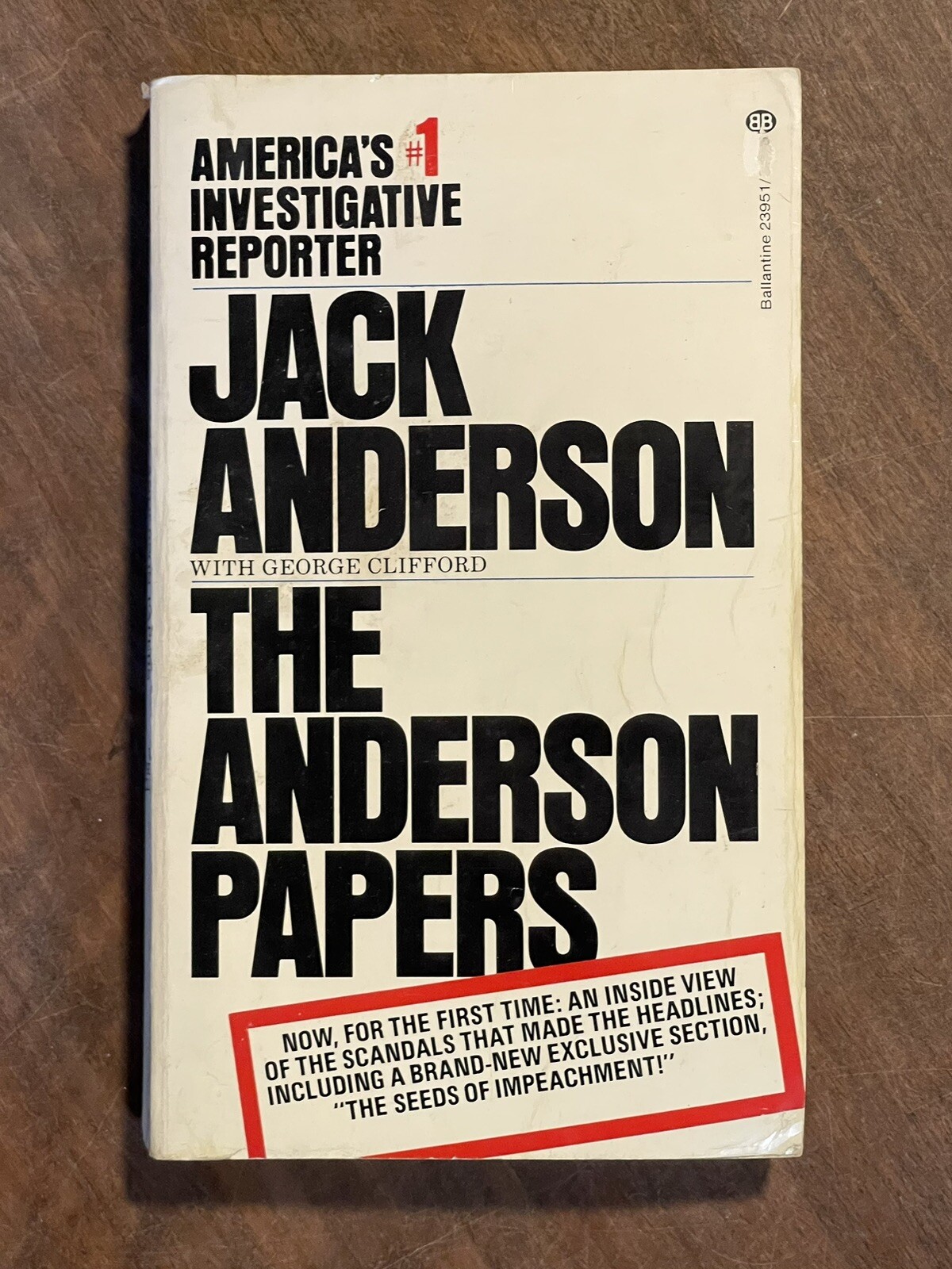The Anderson Papers by Jack Anderson (1974, Mass Market) 9780345239518 ...