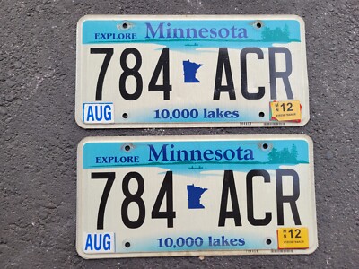 Set 784 ACR Minnesota License Plate Explore Minnesota Lake Canoe ...