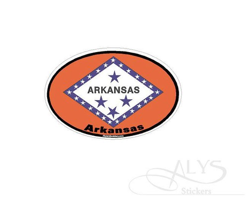 Arkansas State Oval Flag Bumper Decals & Stickers | eBay
