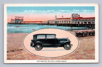 Pontiac Big Six Sedan Car Advertising Antique General Motors Postcard ...